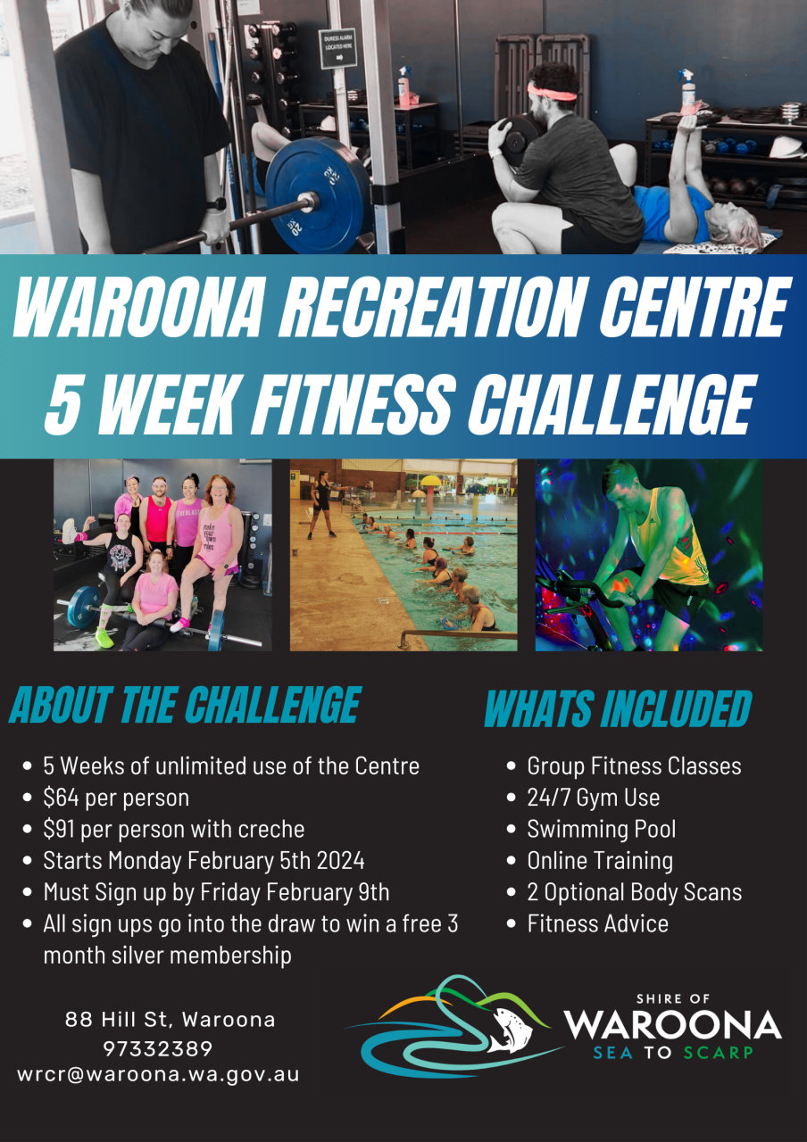 News Story - Waroona Recreation Centre - 5 Week Fitness Challenge ...